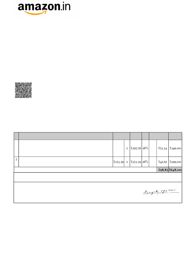 Amazon Periodic Invoice Bill | PDF | Invoice | Payments