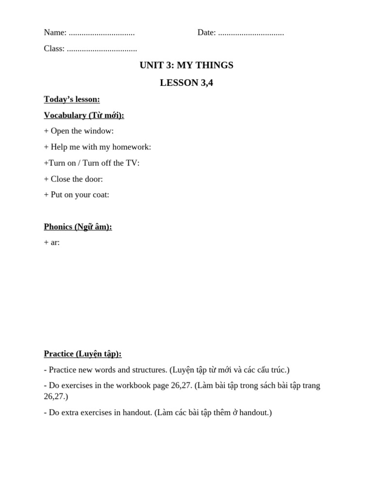 L P 3 - 13-1 - Unit 3 Lesson 3,4 | PDF