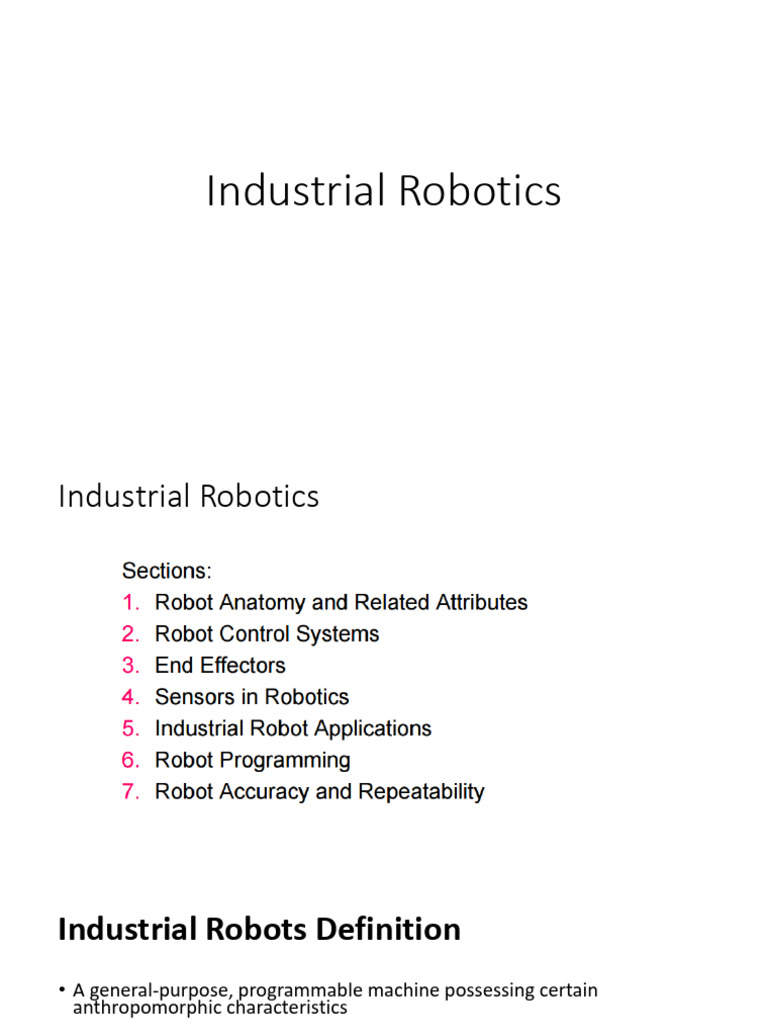 Industrial Robotics Intro | PDF | Robot | Robotics