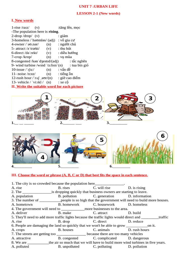 UNIT 7-Lesson 2-ĐT | PDF | Verb | Syntax