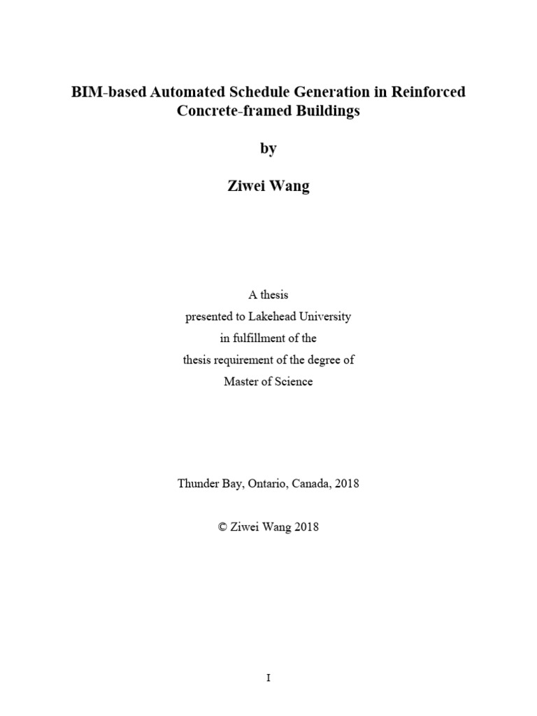 BIM-based Automated Schedule Generation | PDF | Mathematical ...