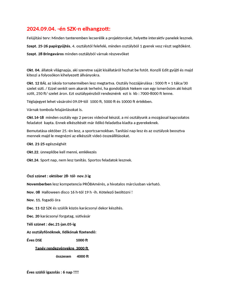 2024.09.04.-Én SZK-N Elhangzott | PDF