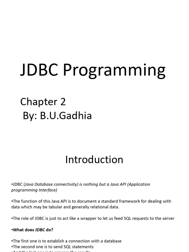 Unit 2 - JDBC | PDF | Databases | Data