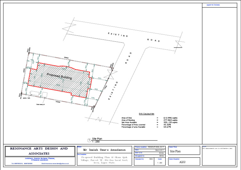 Ama 40 x90 - Sheet - A100 - Site Plan | PDF