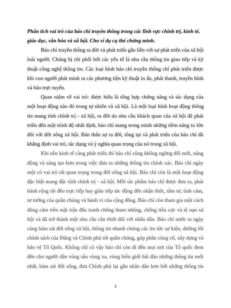 Bài Báo Chí TTDC | PDF