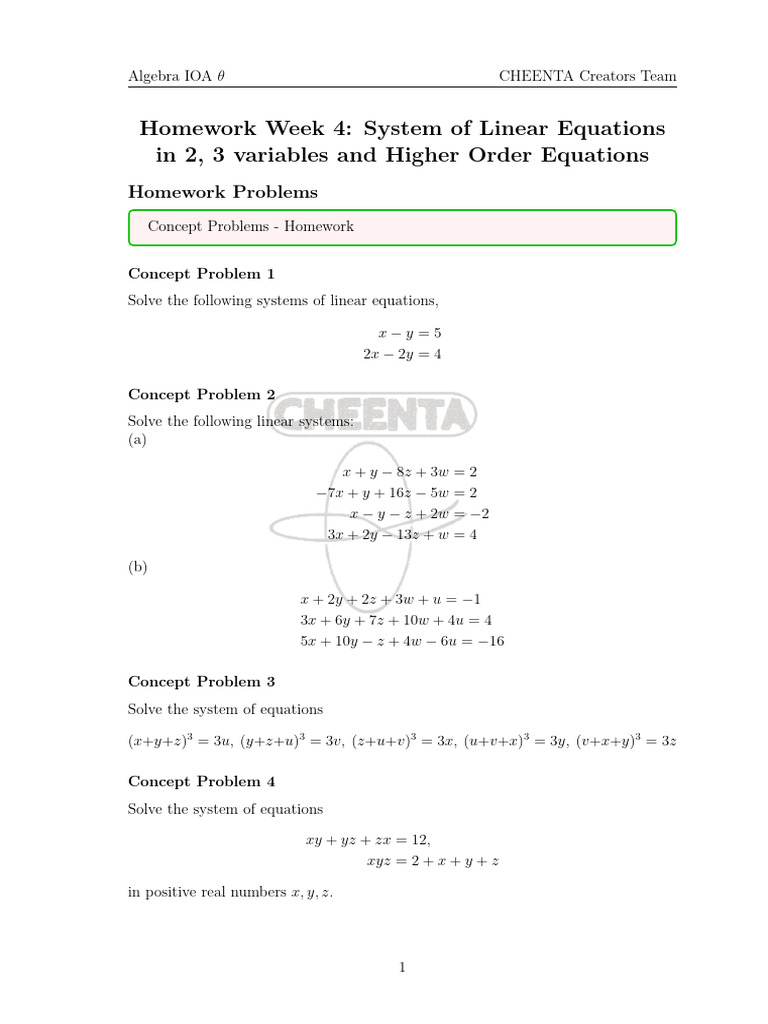 System of Linear Equations in 2, 3 Variables Matrices and Determinants ...