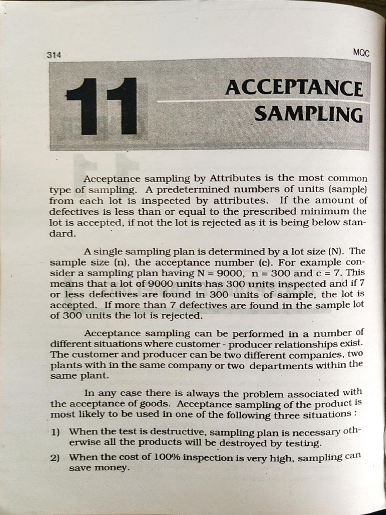 Acceptance Sampling 1 | PDF
