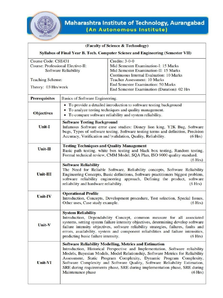 B.Tech - Final Year - Syllabus | PDF