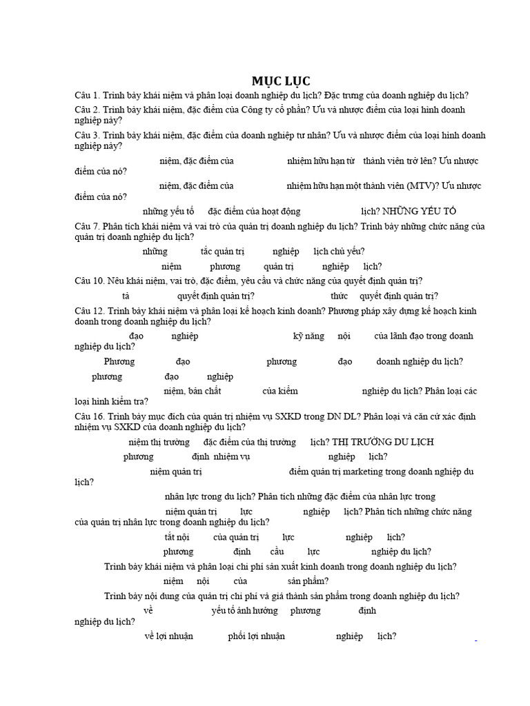 CÂU HỎI ÔN TẬP QTDN | PDF