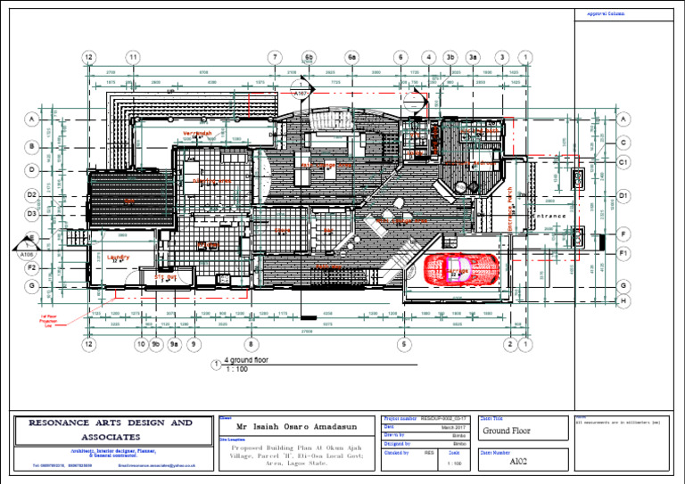 Ama 40 x90 - Sheet - A102 - Ground Floor | PDF | Architectural Design | Architecture