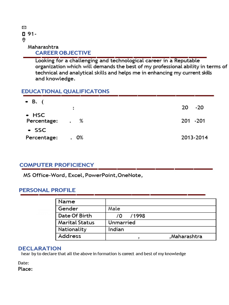 Sujit Gokul Rathod's Resume Overview | PDF
