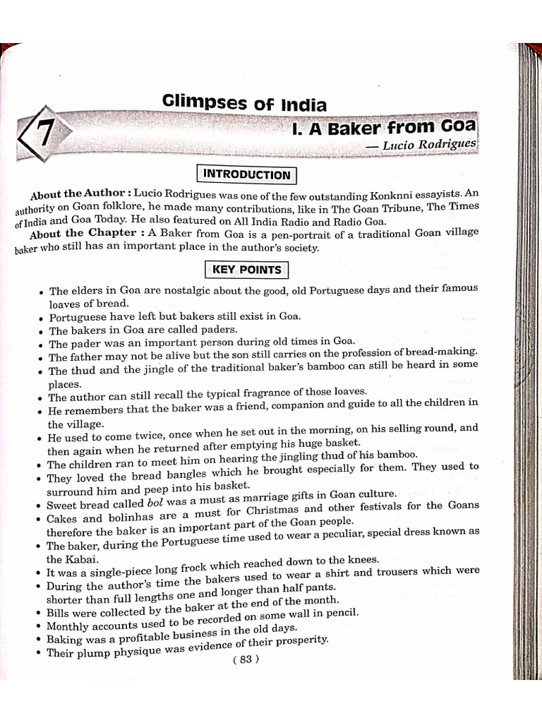 A baker from Goa | PDF