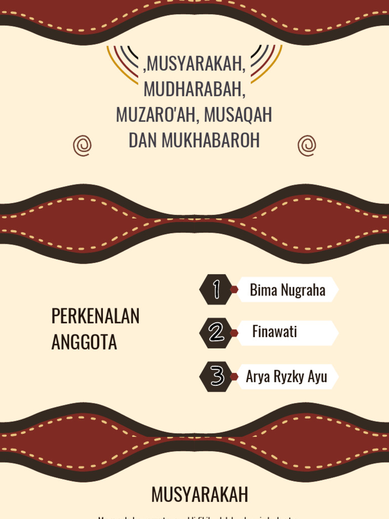 Musyarakah, Mudharabah, Muzaro'ah, Musaqah Dan Mukhabaroh | PDF