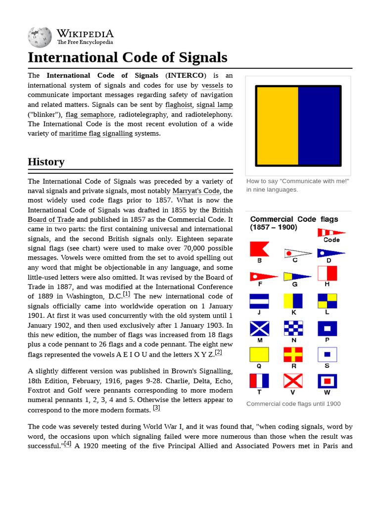 International Code of Signals | PDF | Telecommunications