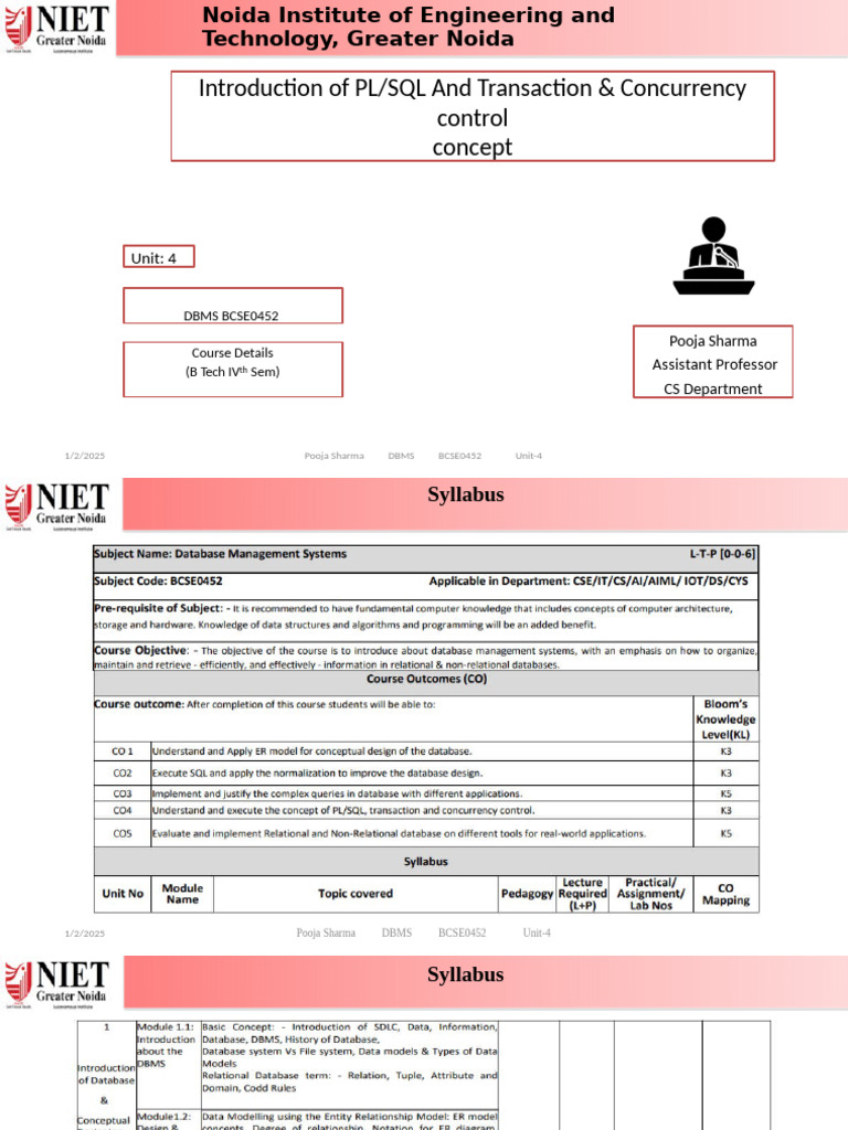 Unit4_PoojaSharma | PDF | Database Index | Databases