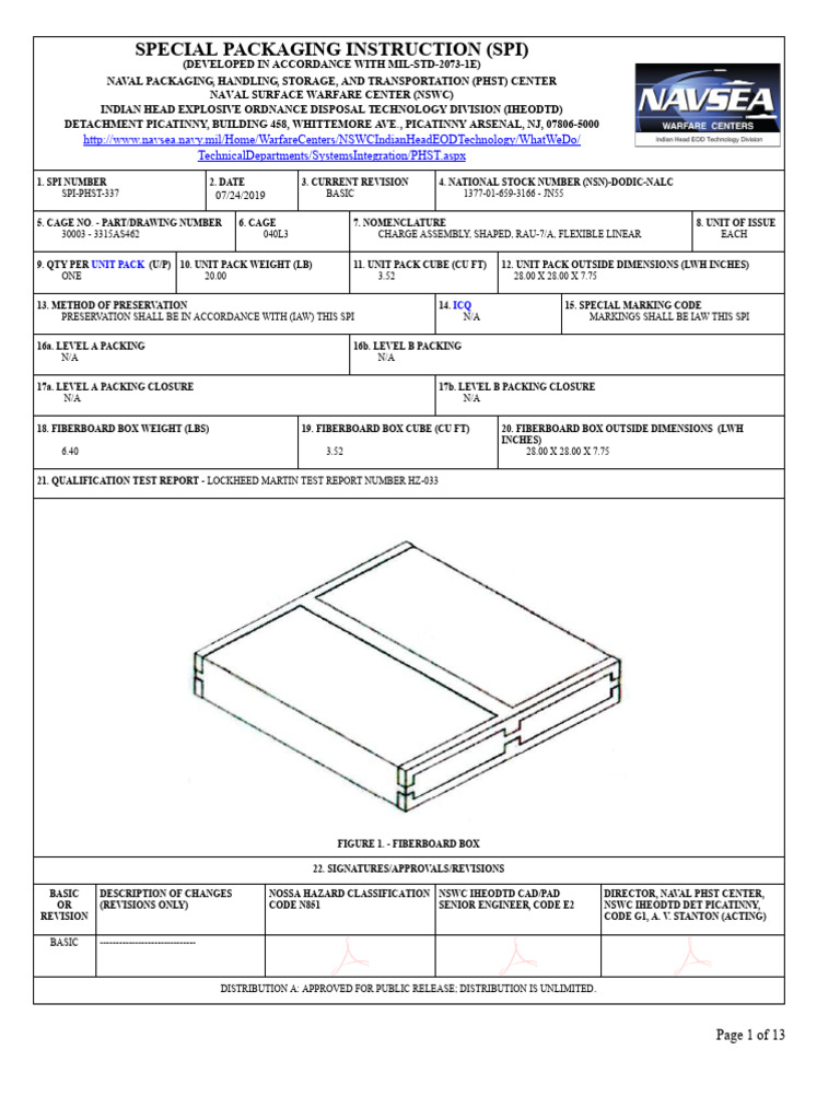 Special Packaging Instruction (Spi) | PDF | Dangerous Goods