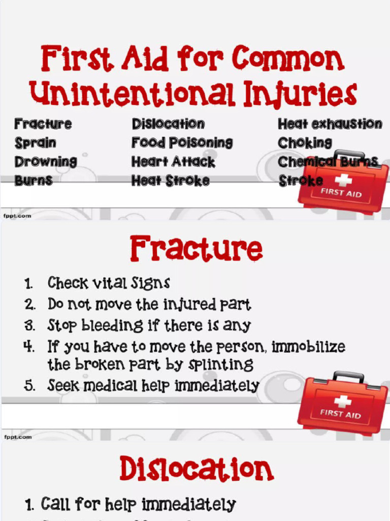 First Aid For Common Injuries | PDF