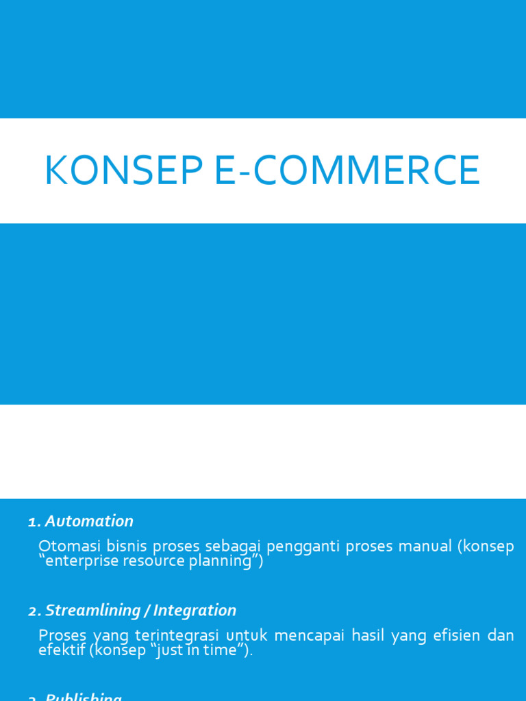 Konsep & Perkembangan E-Commerce | PDF