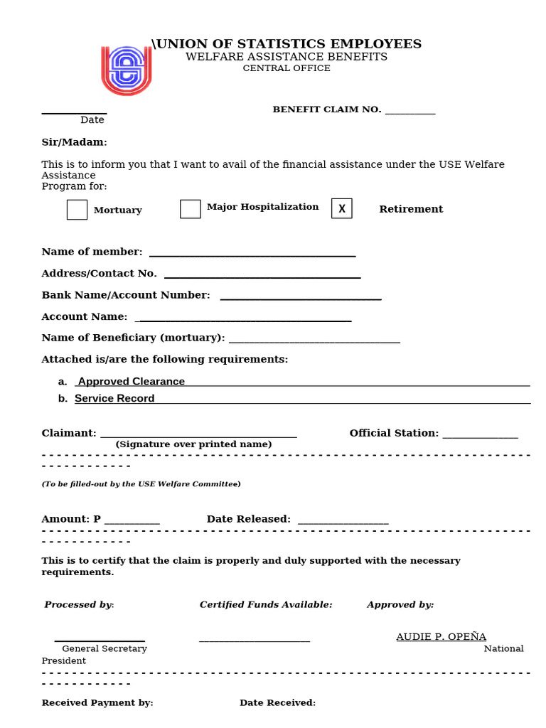 Form For Retirement Benefit | PDF