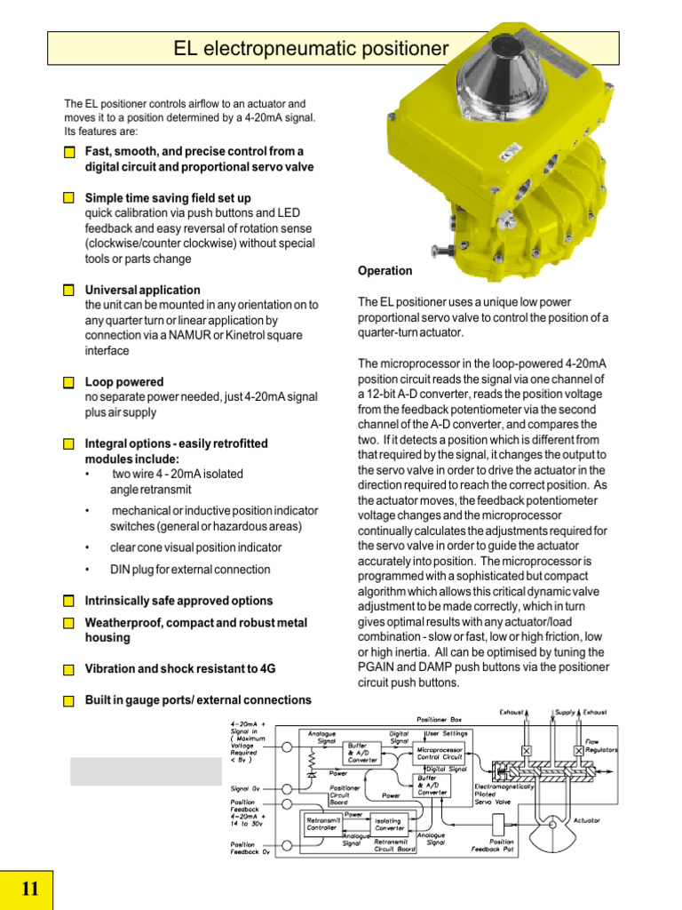 EL Electropneumatic Positioner Overview | PDF | Servomechanism | Feedback