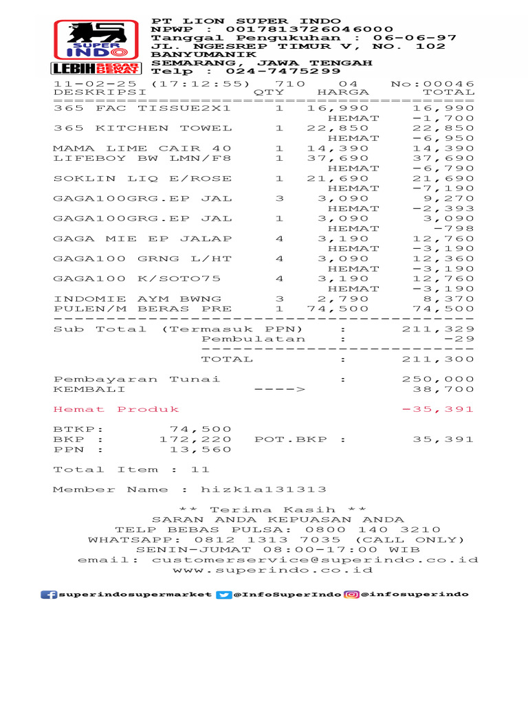 E-Receipt 250211171646 | PDF