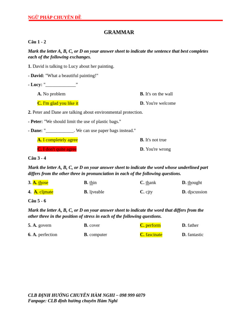 22.01. A3.2. Grammar | PDF
