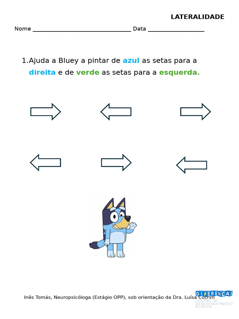 Atividades de Lateralidade para Crianças | PDF