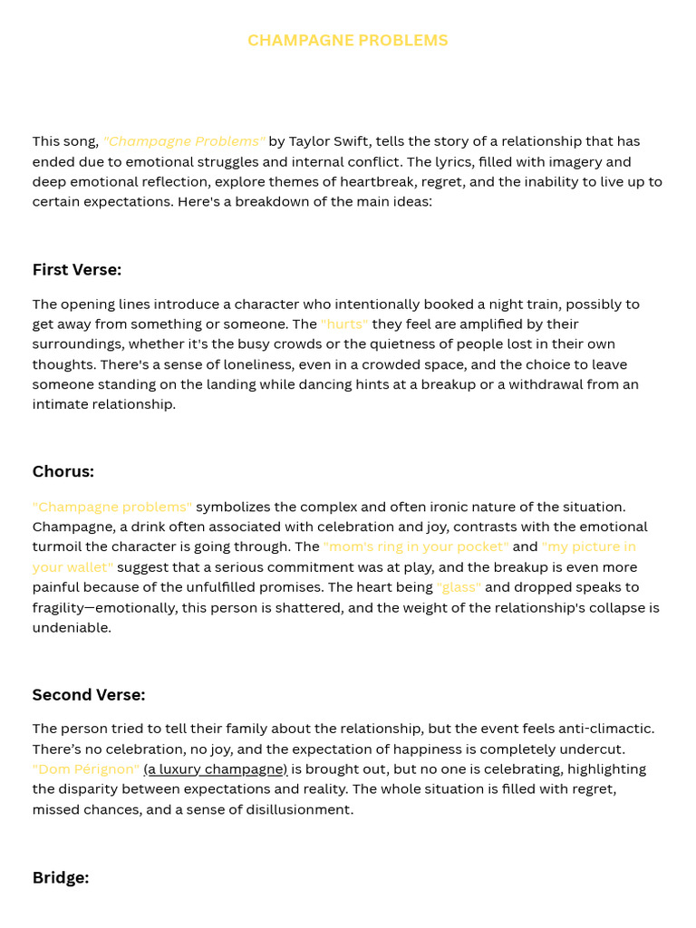 CHAMPAGNE PROBLEMS | PDF