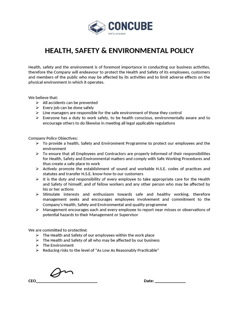 Safety Policy | PDF