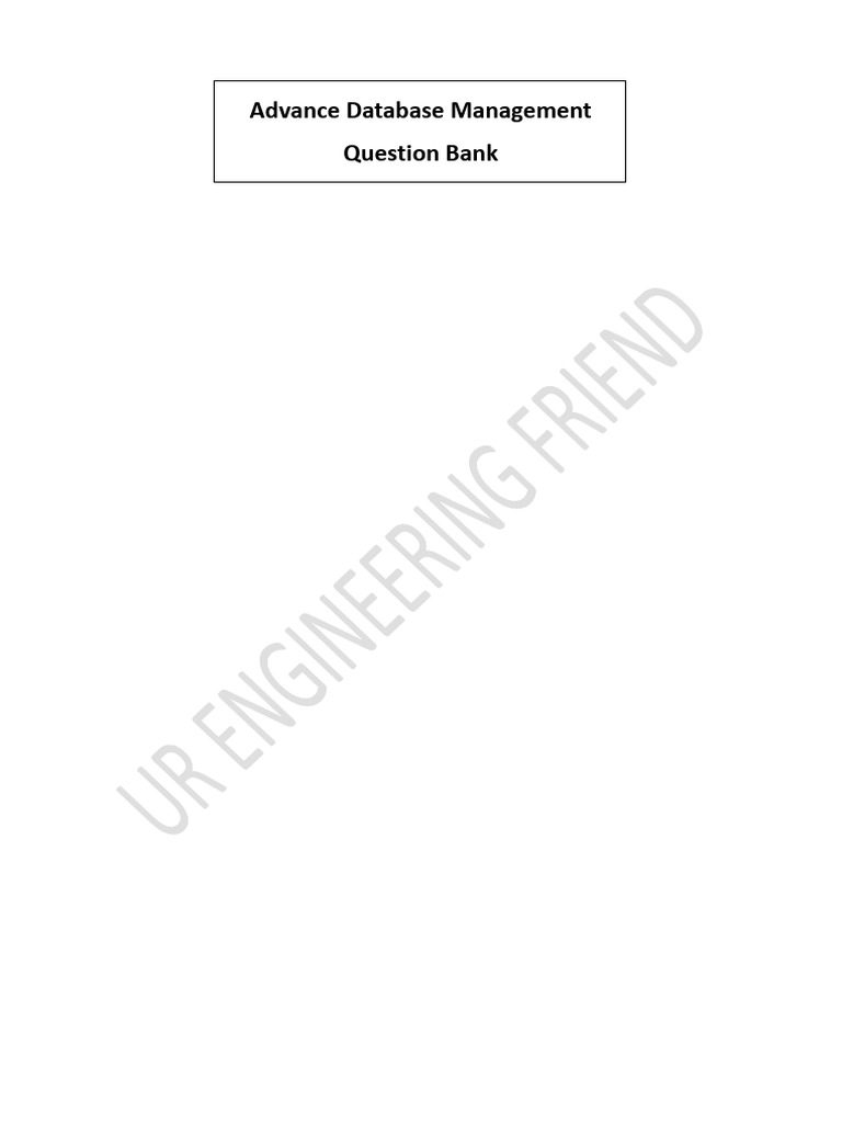 Advanced Database Study Guide | PDF