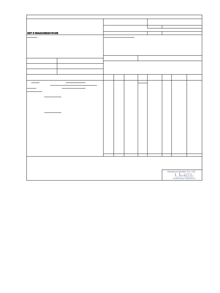 Export Invoice for Metal Furniture Items | PDF | Government Finances ...