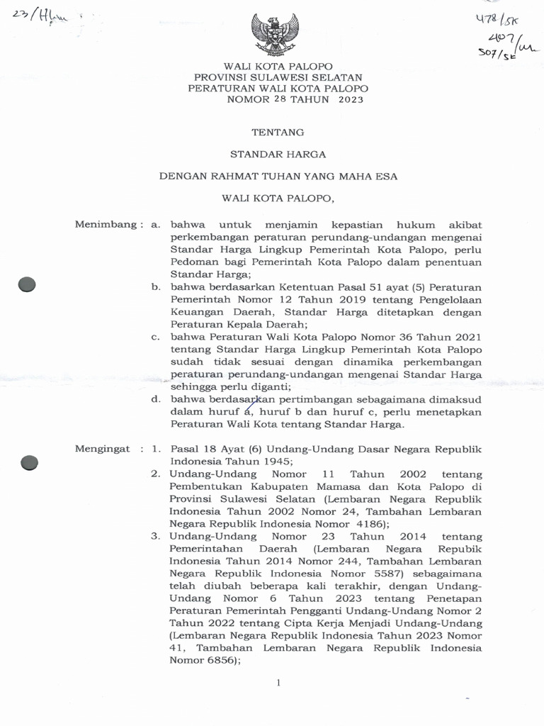 Perwal No. 28 Tahun 2023 | PDF