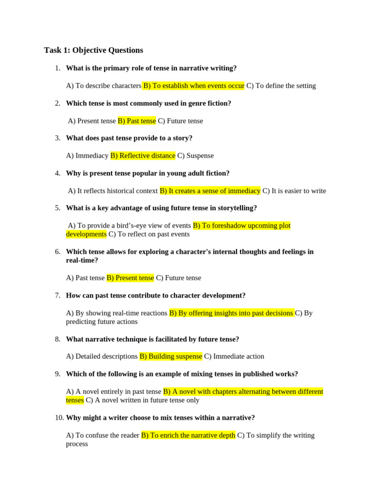 Creative Writing Review Tasks | PDF | Narrative | Linguistics