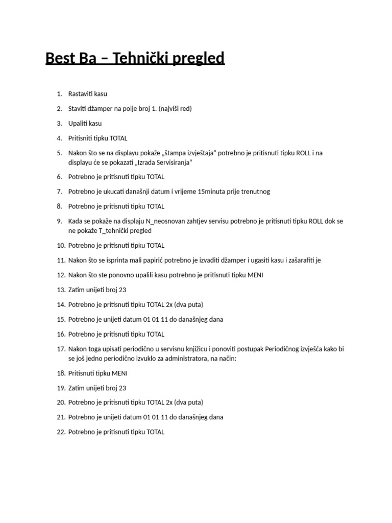 Best Ba - Tehnički Pregled | PDF