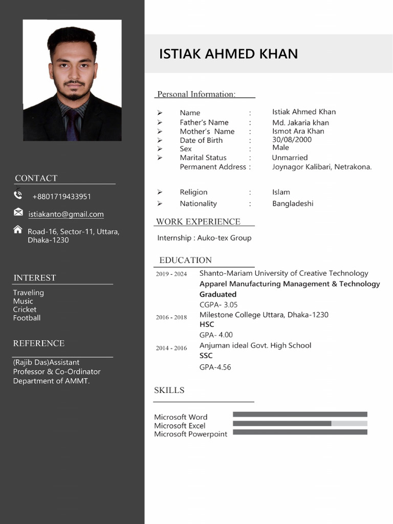 Istiak Ahmed CV | PDF