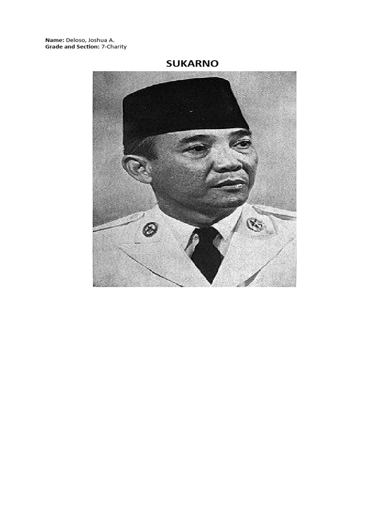 Sukarno: A Study by Joshua A. Deloso | PDF