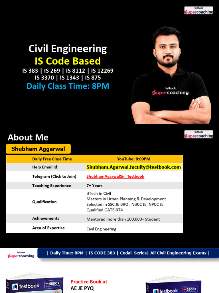 IS Code 383 269 456 8112 12269 3370 1343 875 by Shubham Sir | PDF ...