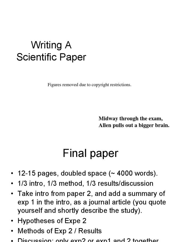 How To Write A Paper | PDF | Experiment | Statistics