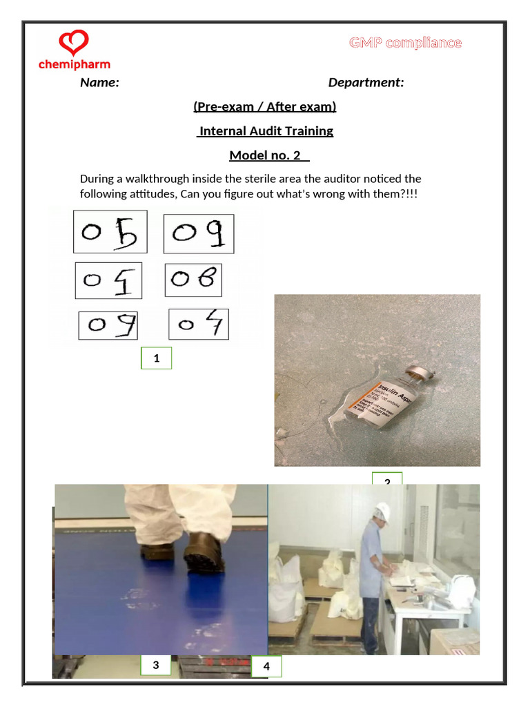 Audit Training Exam Model2 | PDF | Audit | Auditor's Report
