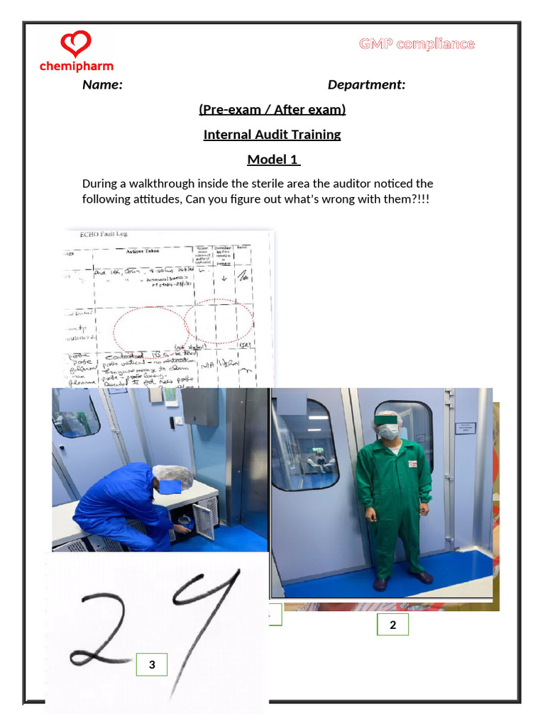 Audit Training Exam Model1 | PDF | Audit | Auditor's Report