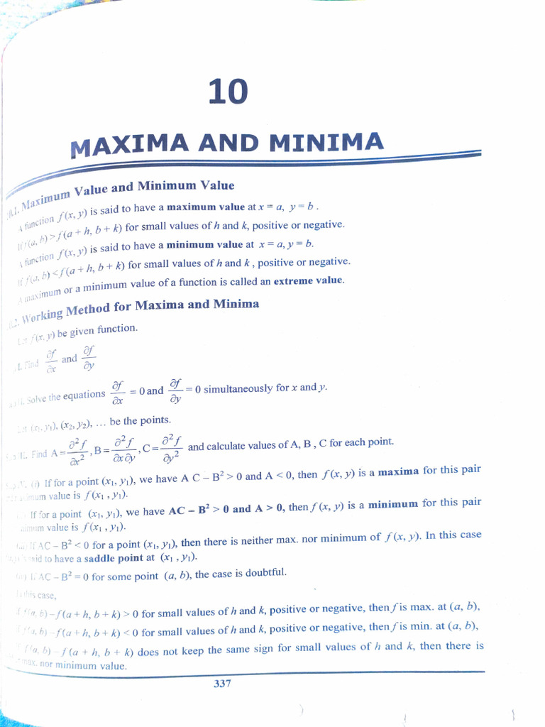Maxima and minima | PDF | Mathematical Relations | Geometry