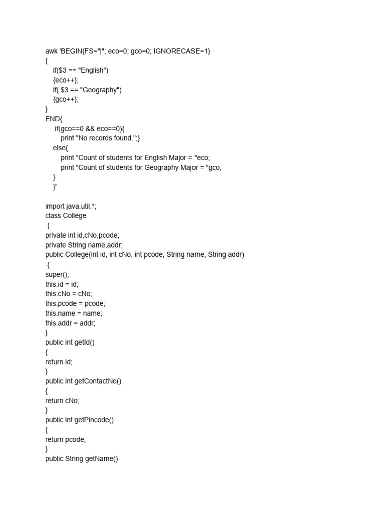 UNIX Count and Maximum Java OOPS | PDF | Computer Programming | Software Engineering