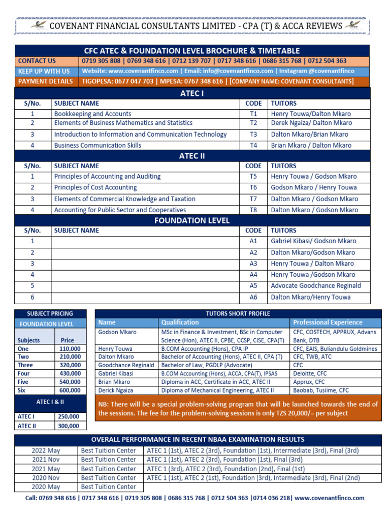 ATEC and Foundation | PDF | Accounting | Business Economics