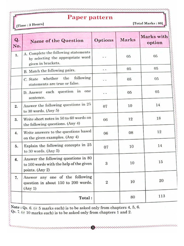 12th STD Paper Pattern | PDF