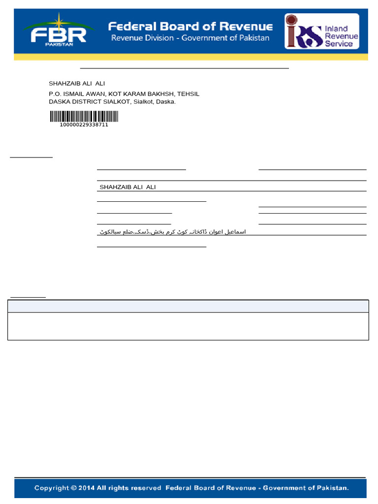 2025 Income Tax Registration Details | PDF