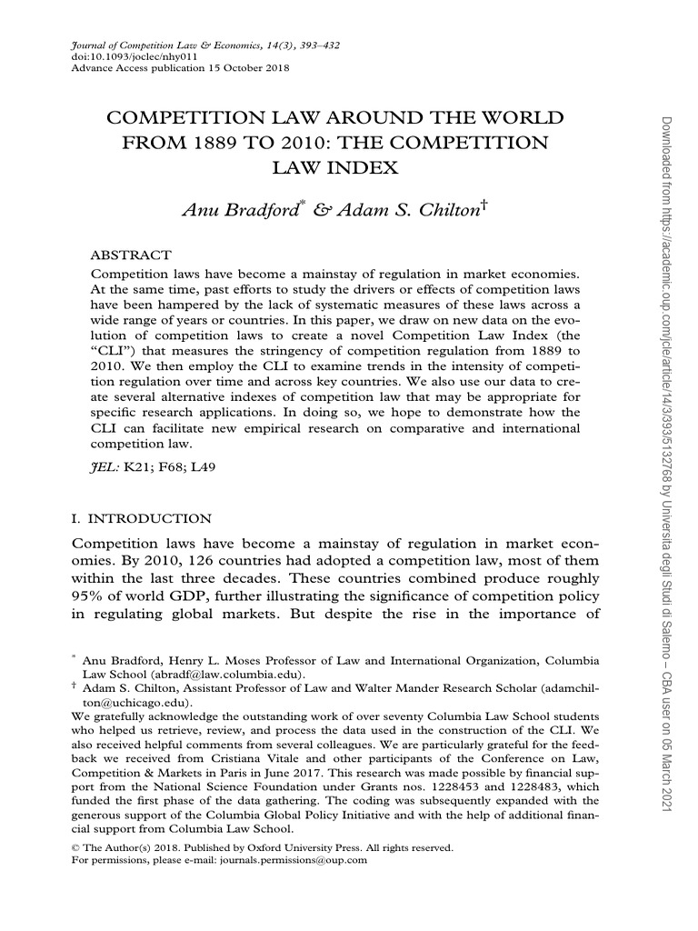 History of Competition Law | PDF | Competition Law | Mergers And ...