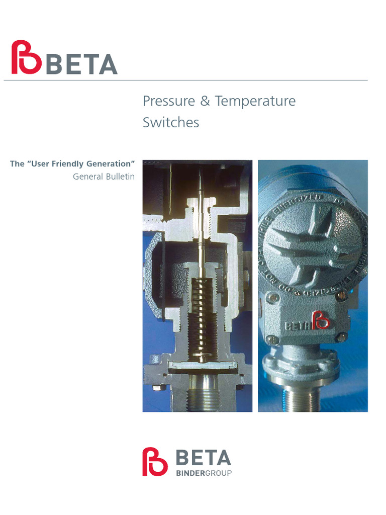 BETA - Catalogue - Pressure Switches | PDF | Switch | Pressure Measurement