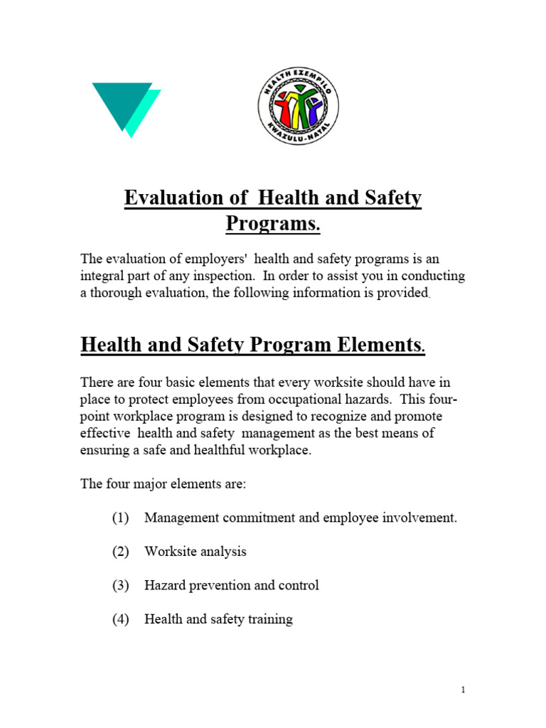 Evaluation of A OHS Program | PDF