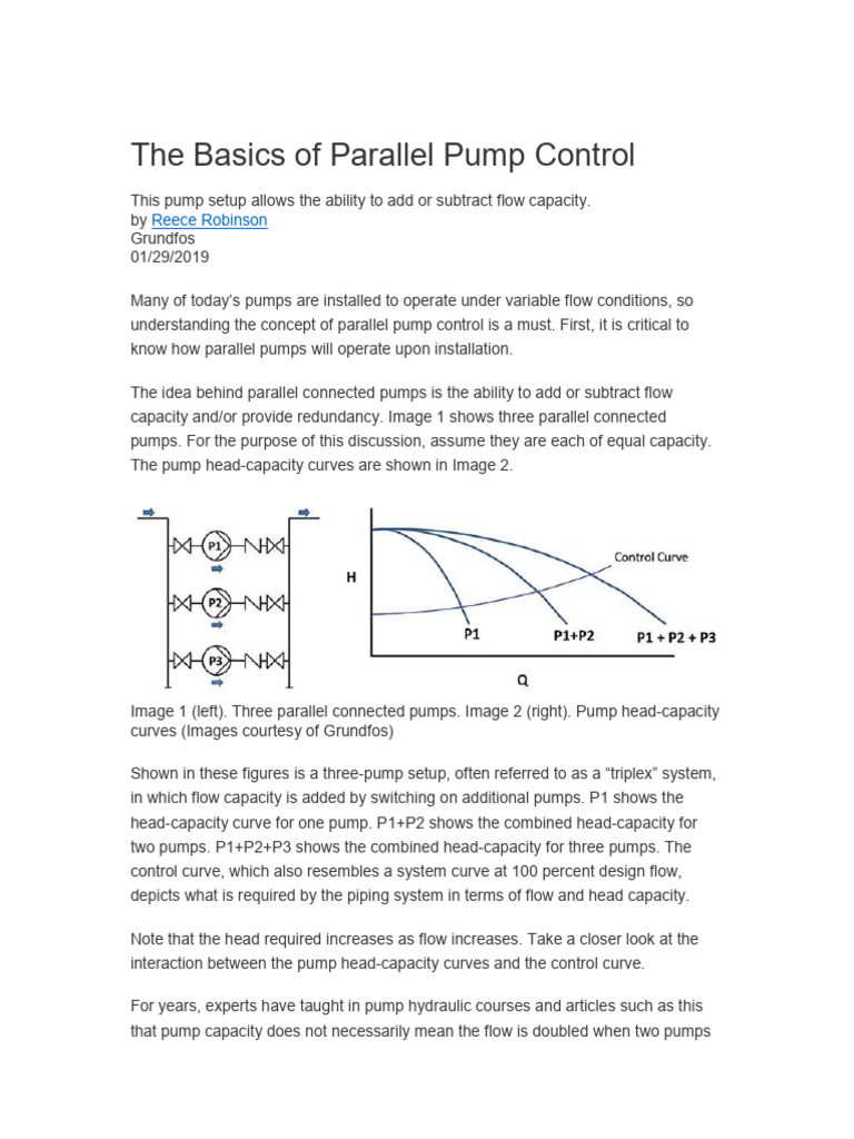 The Basics of Parallel Pump Control - Pumps & Systems Magazine - Jan ...