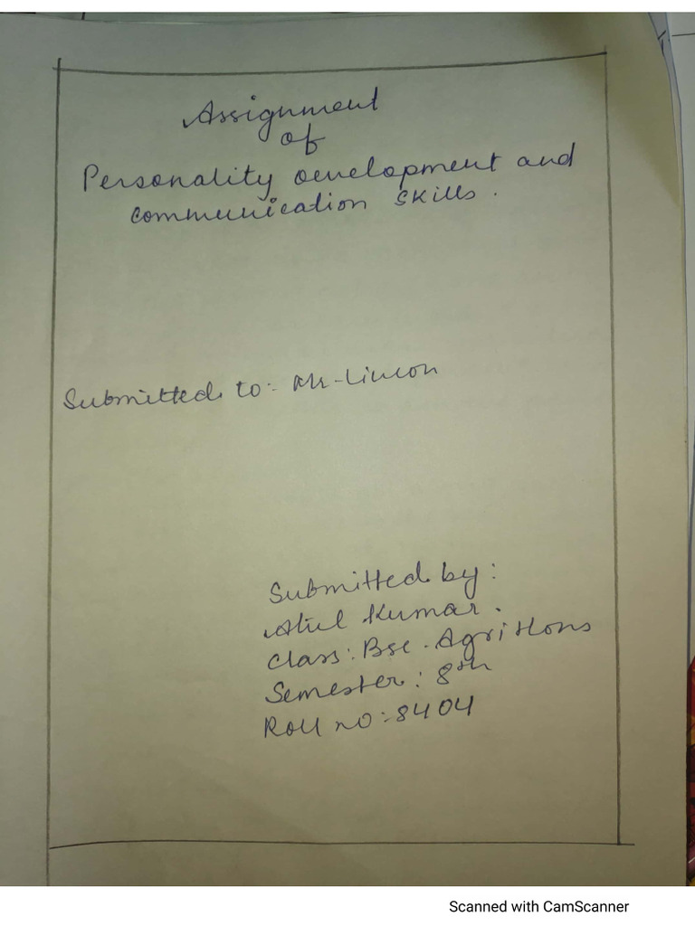 Communication Skills and Personality Development | PDF